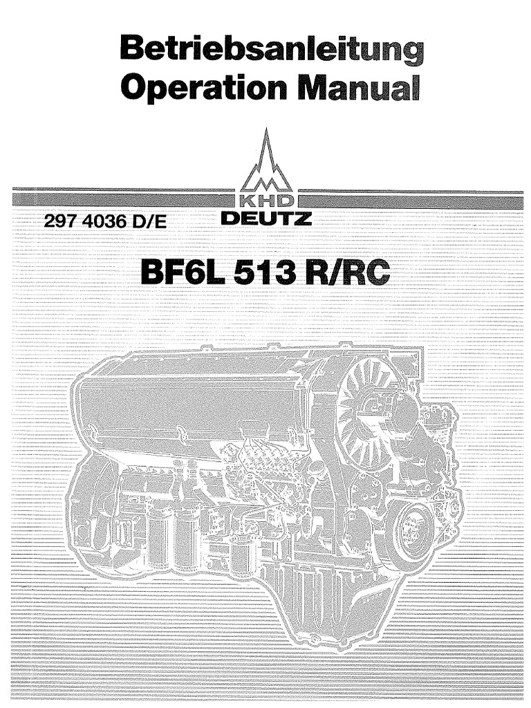 Betriebsanleitung BF6L 513 | PDF
