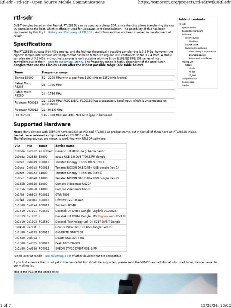 RTL-SDR - RTL-SDR - Open Source Mobile Communications | PDF | Software ...