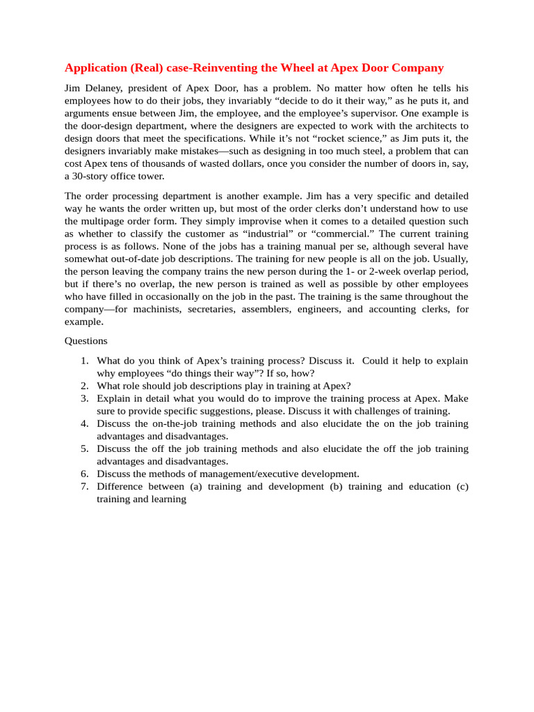 Case Study-5 - Training | PDF