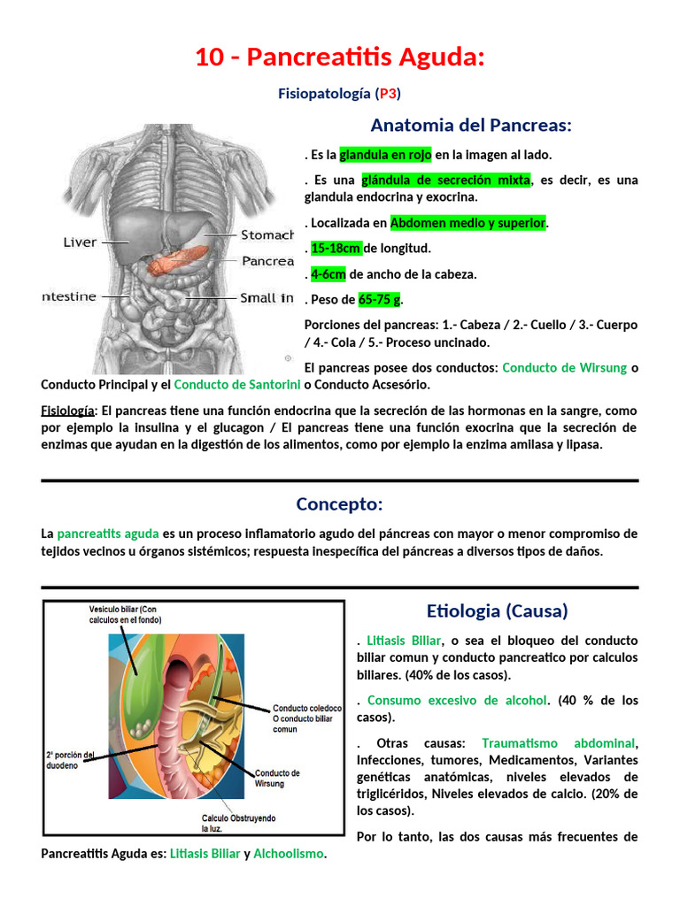 10 - Pancreatitis Aguda | PDF | Páncreas | Medicina CLINICA