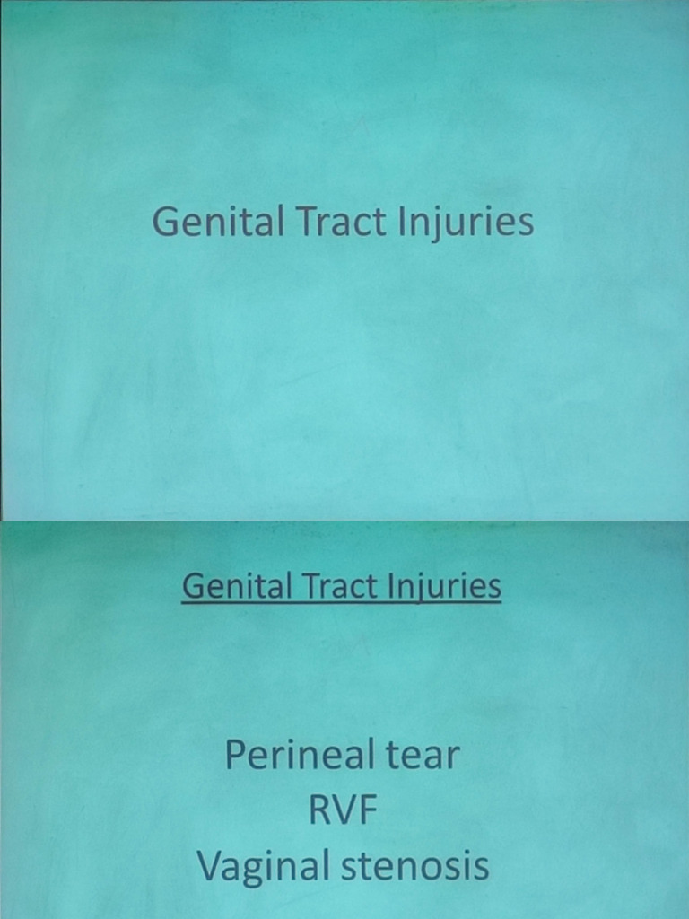 18. Genital Tract Injuries | PDF