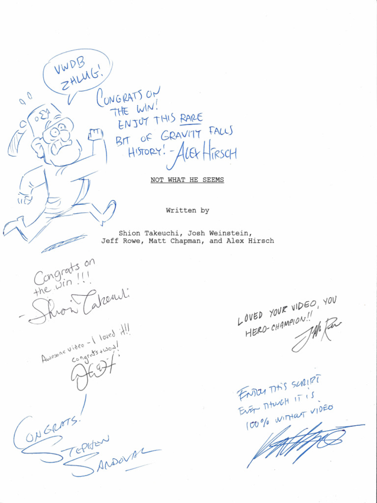 Gravity Falls - Not What He Seems - SCRIPT | PDF
