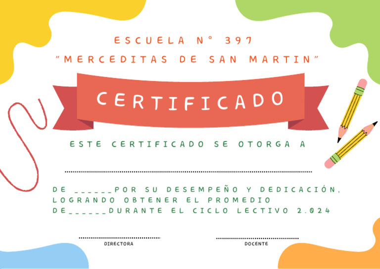 Certificado Mejor Promedio 1 | PDF