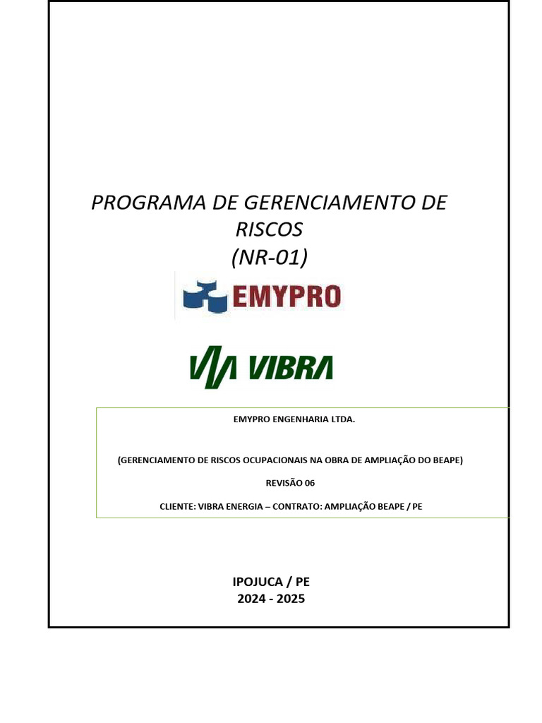 PGR - AMPLIAÇÃO BEAPE - 2024 - 2025 Rev. 07 | PDF | Qualidade (negócios ...