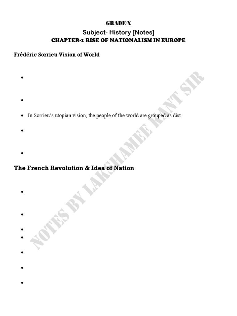 Notes CH 1 Rise of Nationalism in Europe 1 | PDF | Balkans | German Empire