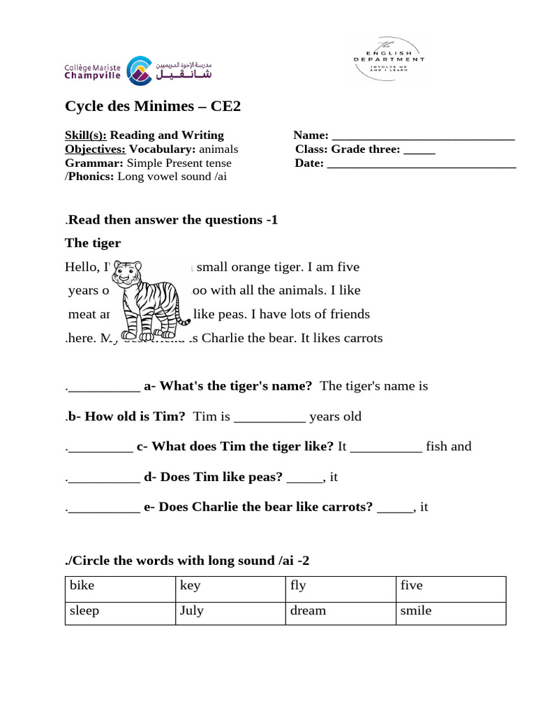 CE2-G3. Unit 2 Worksheet | PDF