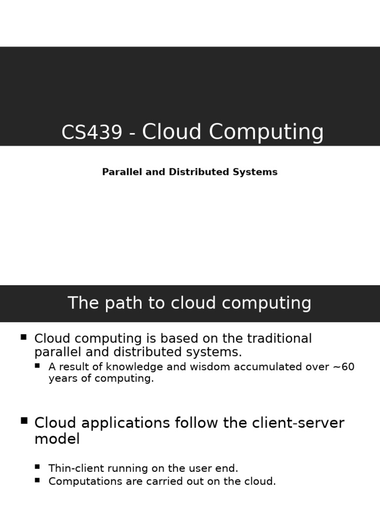 CS439-CC-2-Parallel Distributed Systems | PDF | Transmission Control Protocol | Parallel Computing