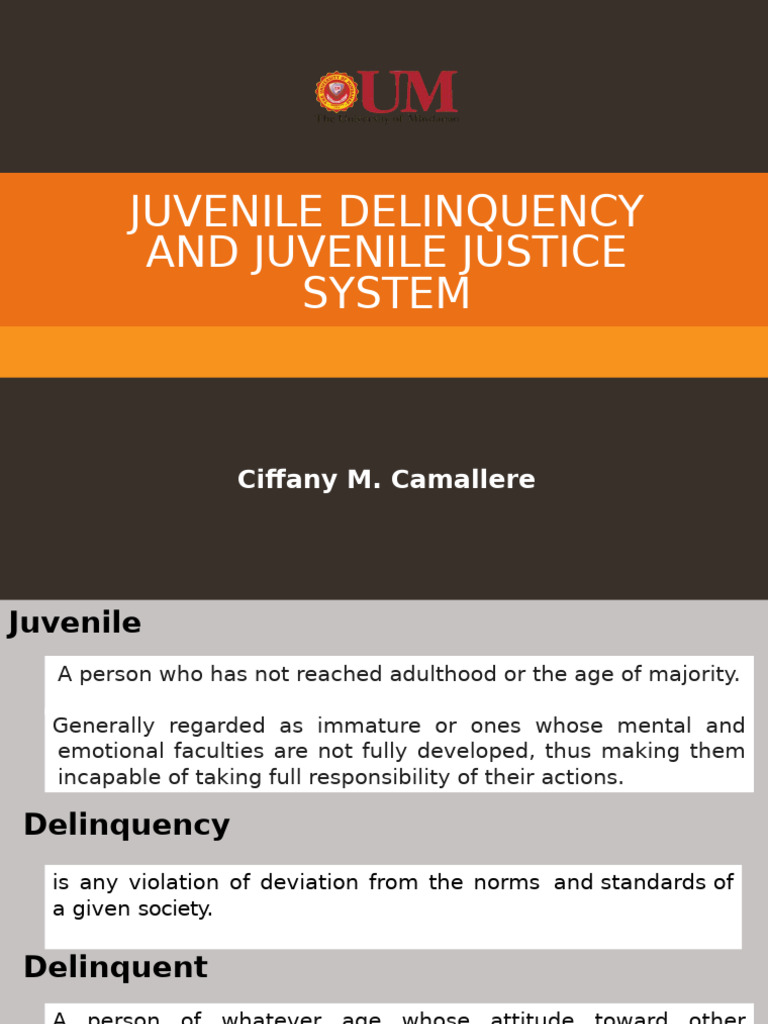 Understanding Juvenile Delinquency | PDF | Juvenile Delinquency ...