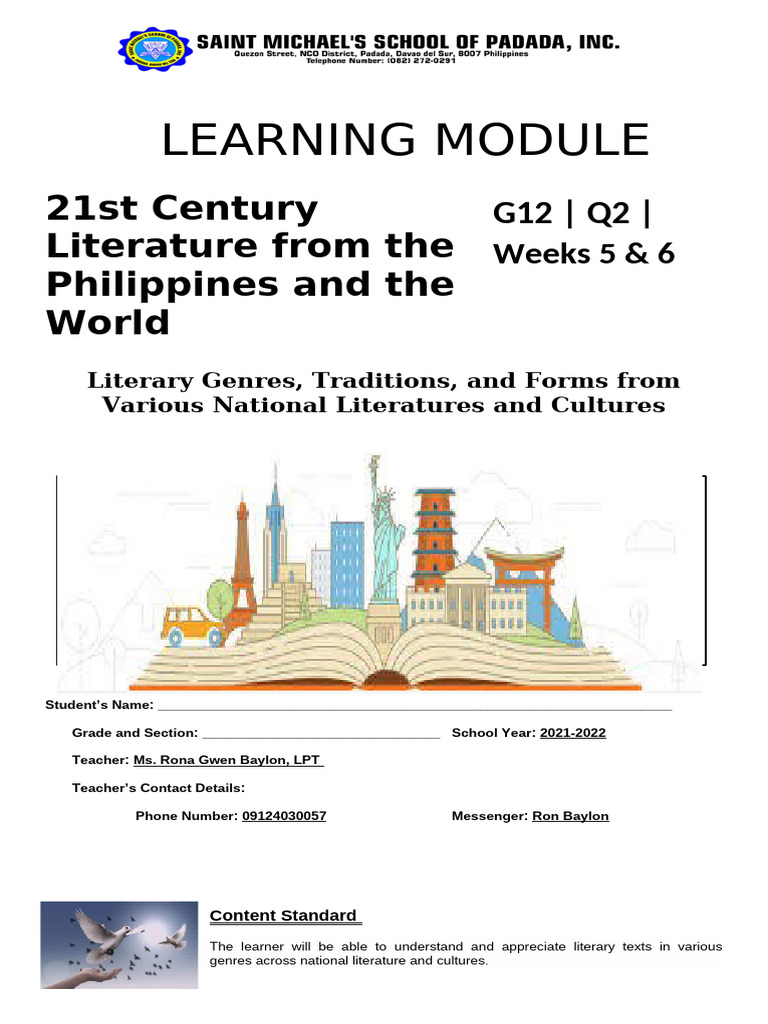 21st-Century.-Lit.-Module-3-Quarter-2-Weeks-5-and-6 | PDF | Irish Literature | Irish Poetry