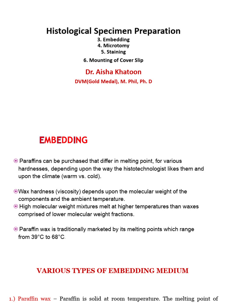 Histological Technique Part 2 | PDF | Staining | Histology