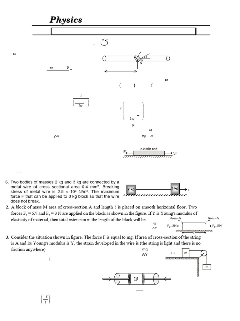 Applications of Elasticity in Physics | PDF | Elasticity (Physics ...