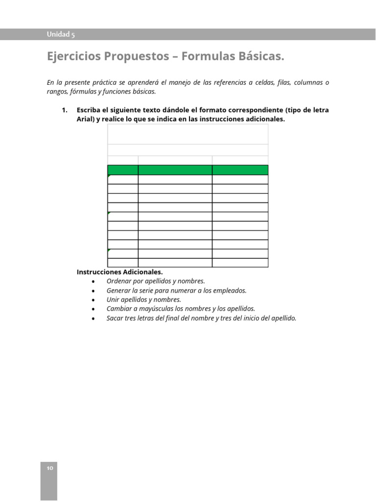 practica 5.3-formulas basicas | PDF | Comunicación escrita | Escritura