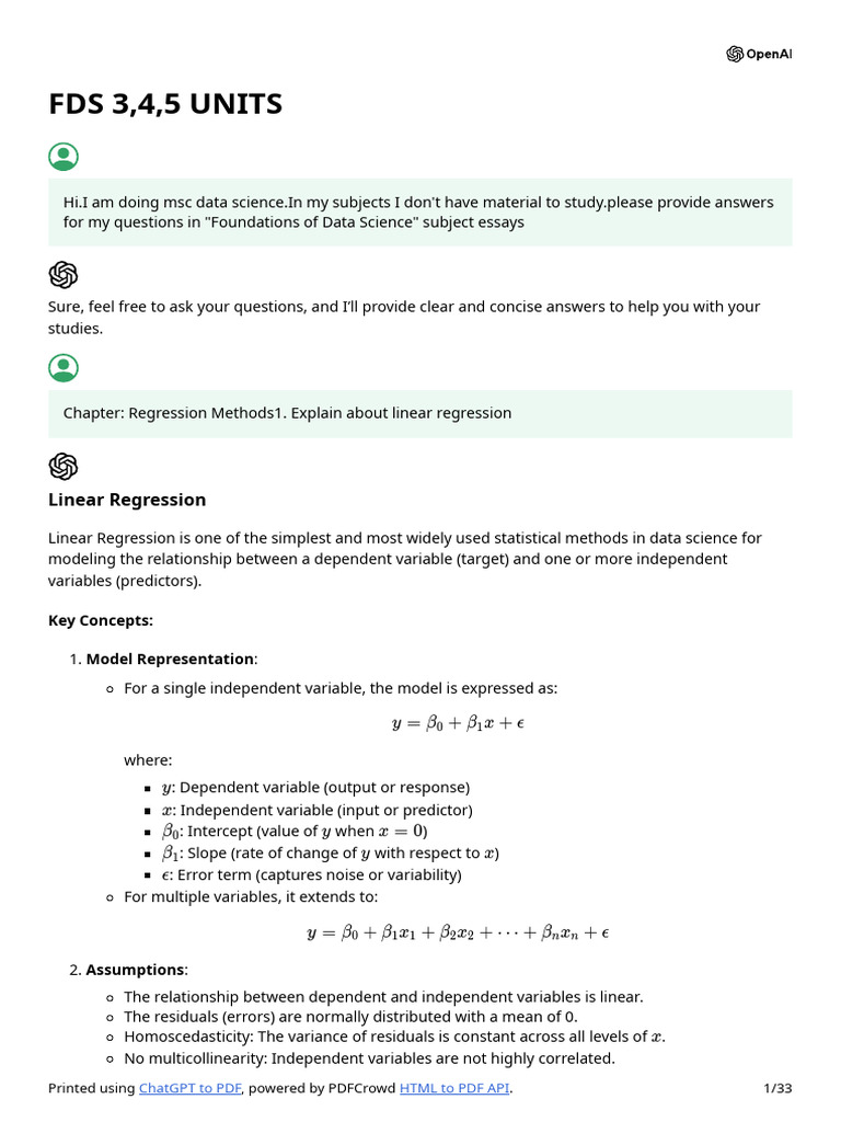 Fundamental data science 2,3,5 units of acharya nagarjuna university | PDF | Cluster Analysis ...