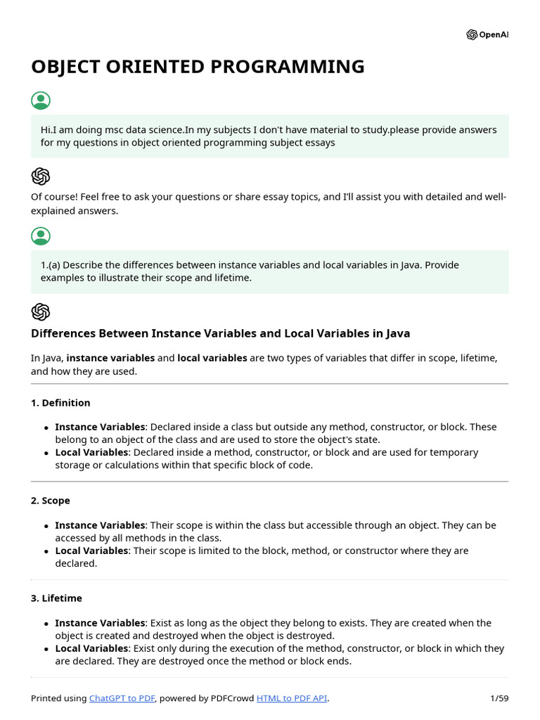 Object Oriented Programming | PDF | Inheritance (Object Oriented Programming) | Class (Computer ...