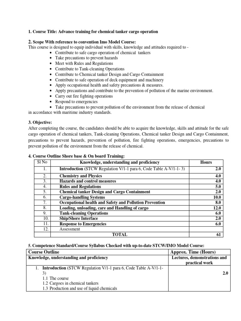Chemical Tanker Operations Training | PDF | Oil Tanker