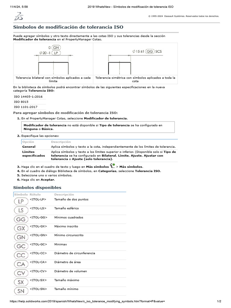 Símbolos ISO en SolidWorks | PDF