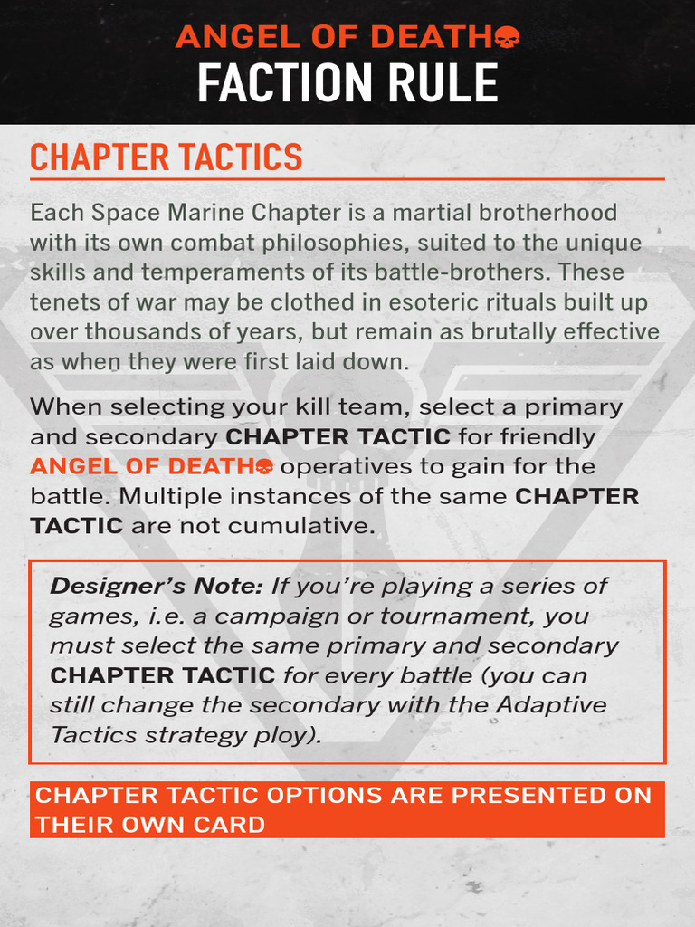 Angels of Death - Faction - Rules - Category | PDF | Military Science ...