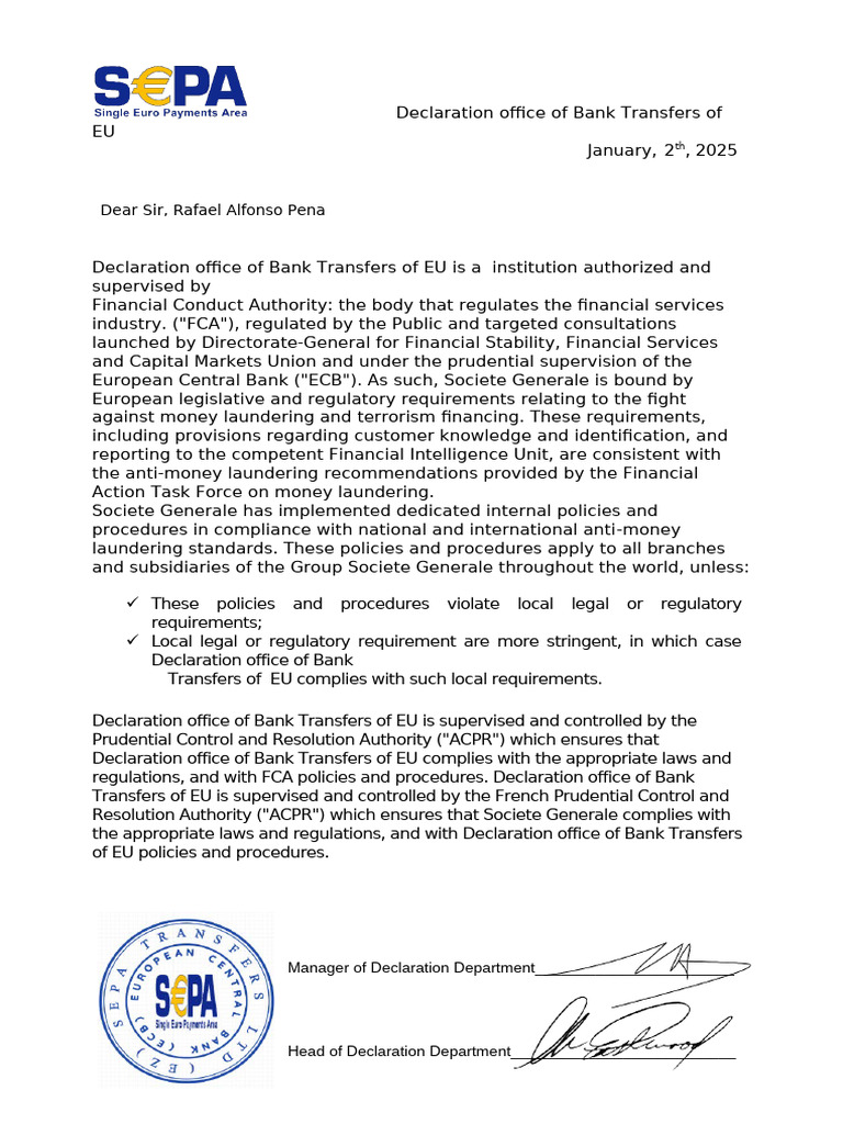 SEPA PROOFS + INVOICE Sign | PDF | Wire Transfer | European Union