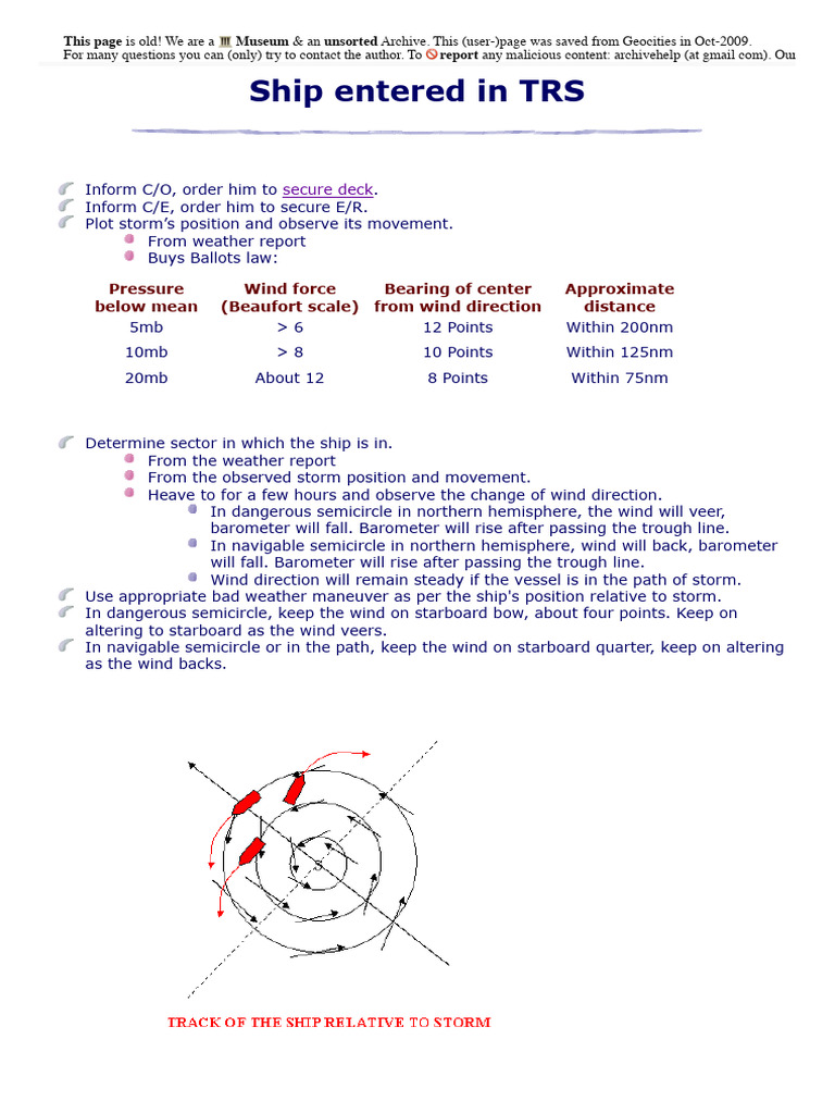 Ship Entered in TRS | PDF