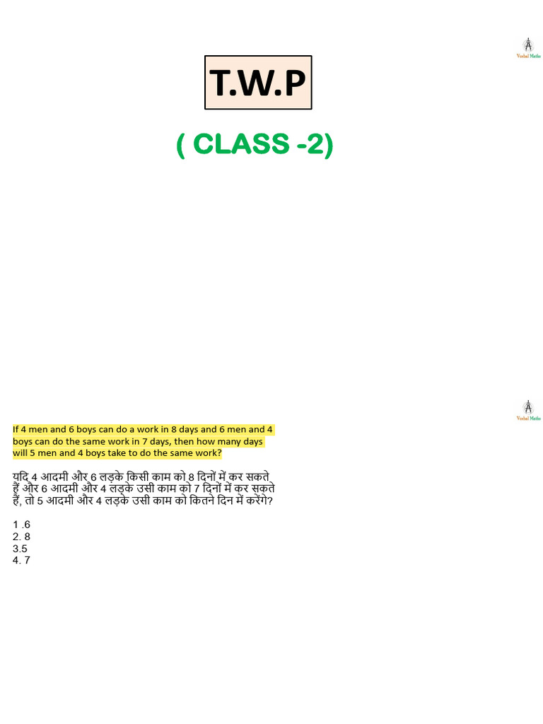 Class 2 - Questions | PDF