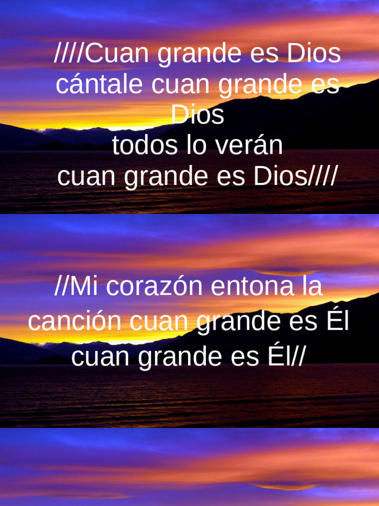 Cuan Grande es Dios | PDF