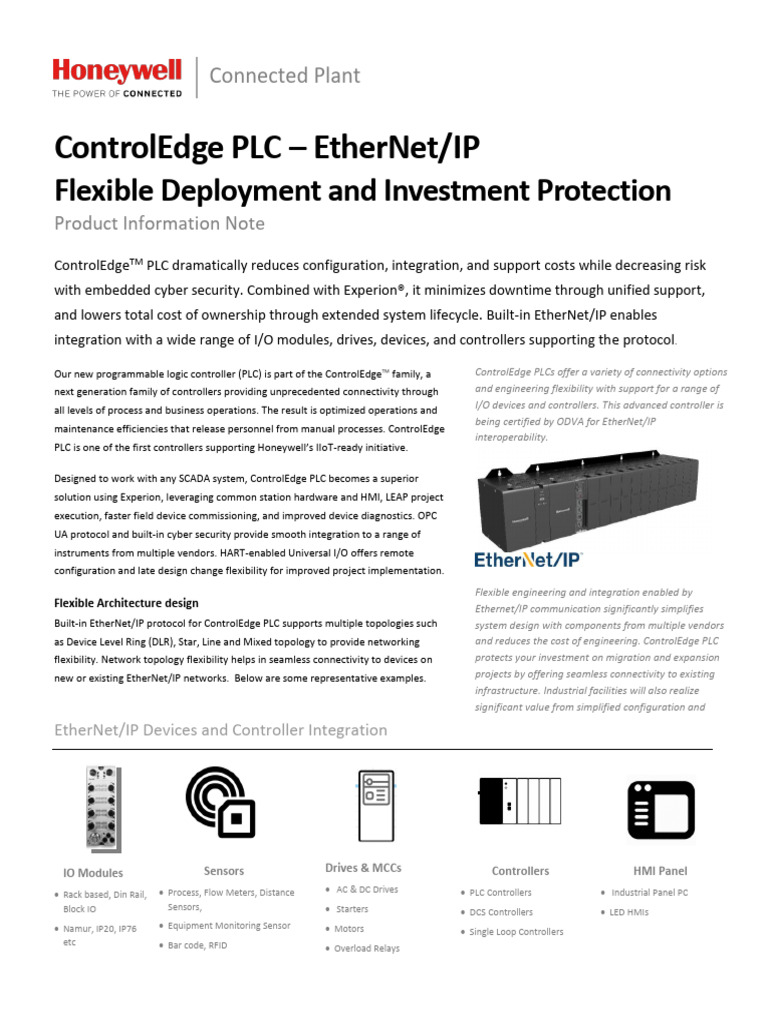 PMT Hps Pin Controledgeplc r151 Ethernetip | PDF | Programmable Logic Controller | Ethernet