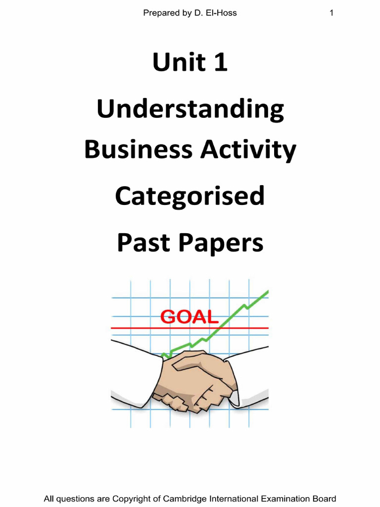 Unit 1 Understanding Business Activity | PDF