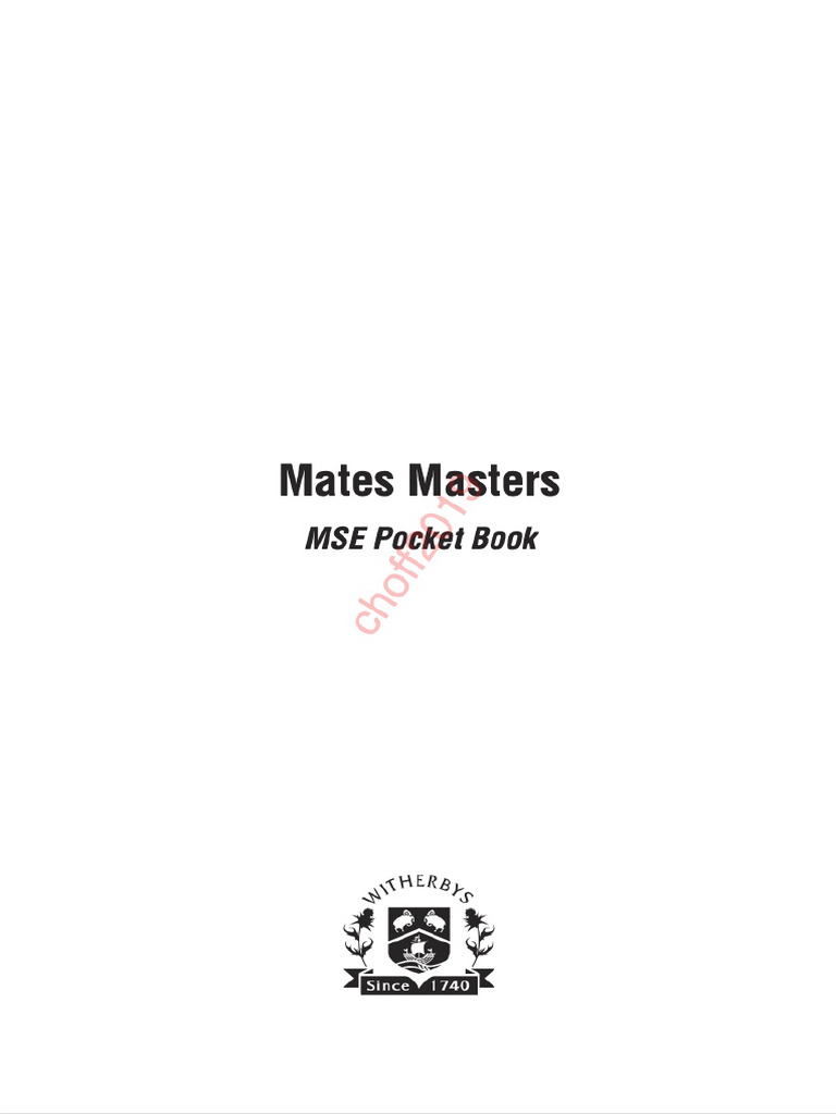 Mates Masters MSE Pocket Book 2 | PDF