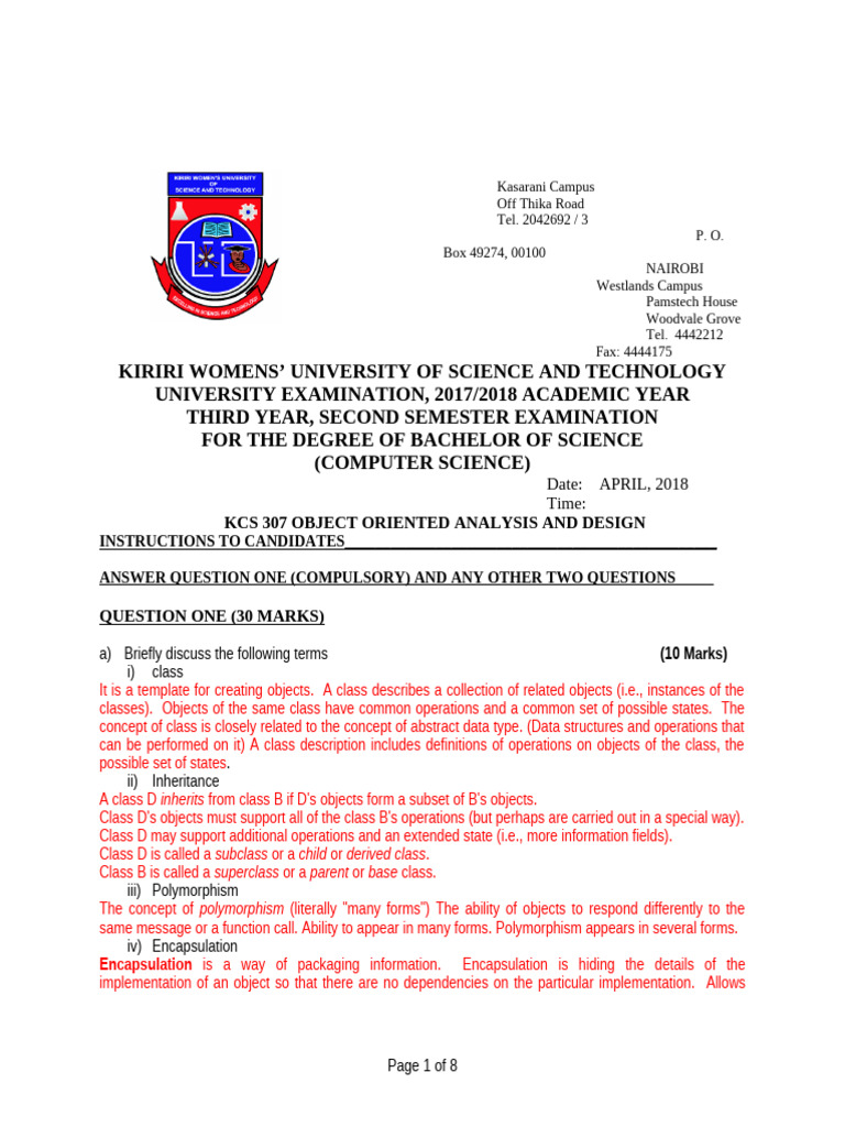 Object Oriented Design MS | PDF | Class (Computer Programming) | Unified Modeling Language