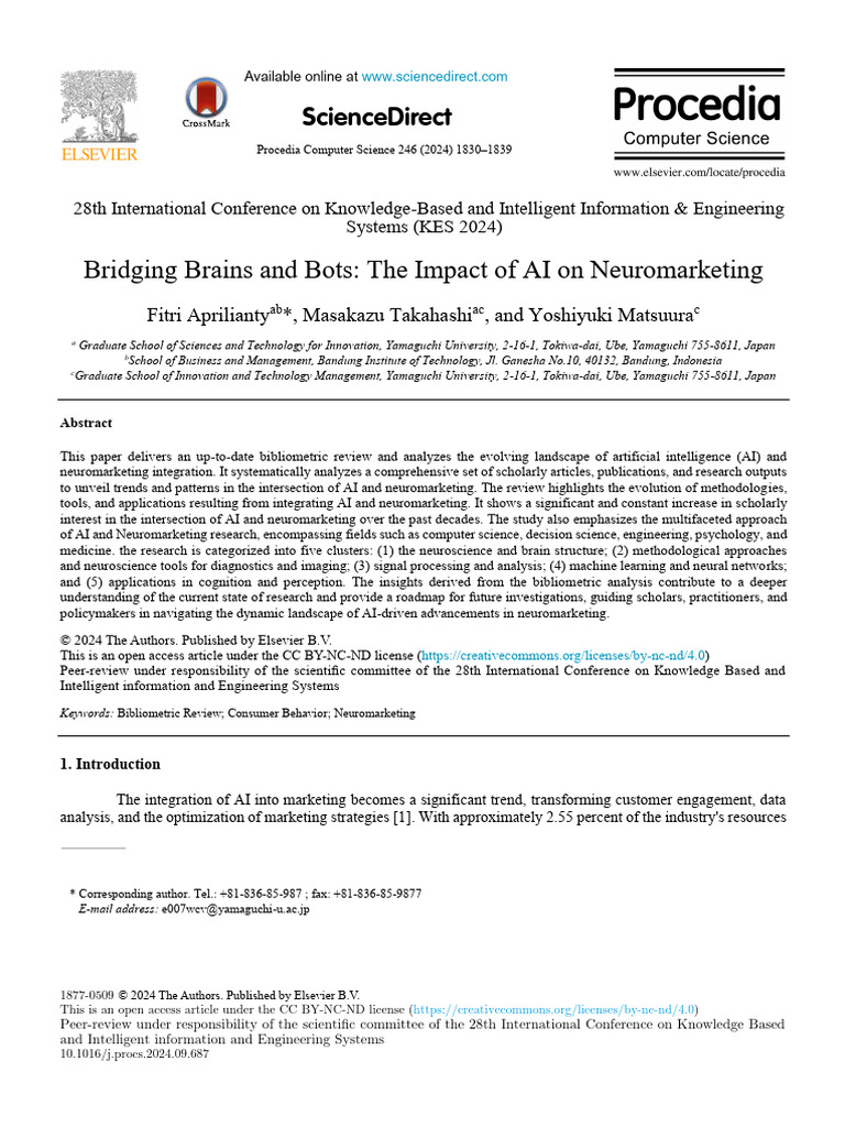 AI in NeuroMarketing Decoding Brain Responses Research | PDF ...