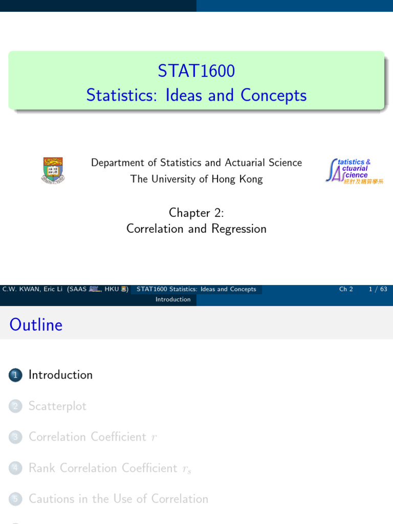 STAT1600 (24-25, 1st) Chapter 2 | PDF | Scatter Plot | Statistics
