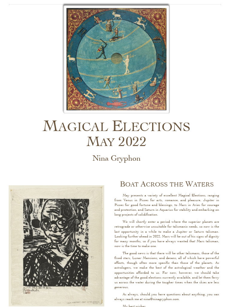 Magical Elections for May 2022 | PDF | Planets In Astrology | Eclipse