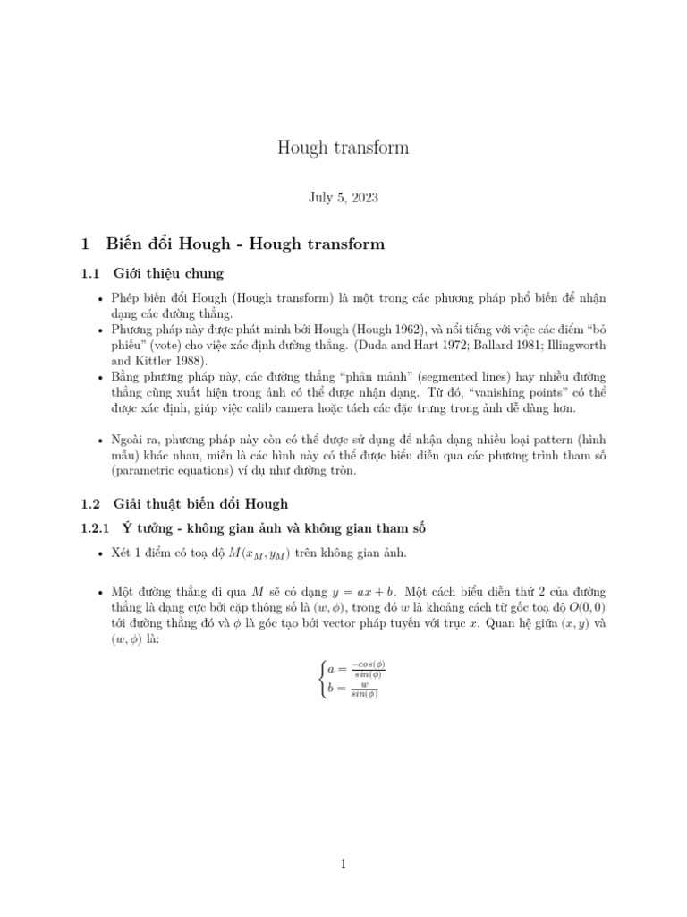 Hough Transform | PDF