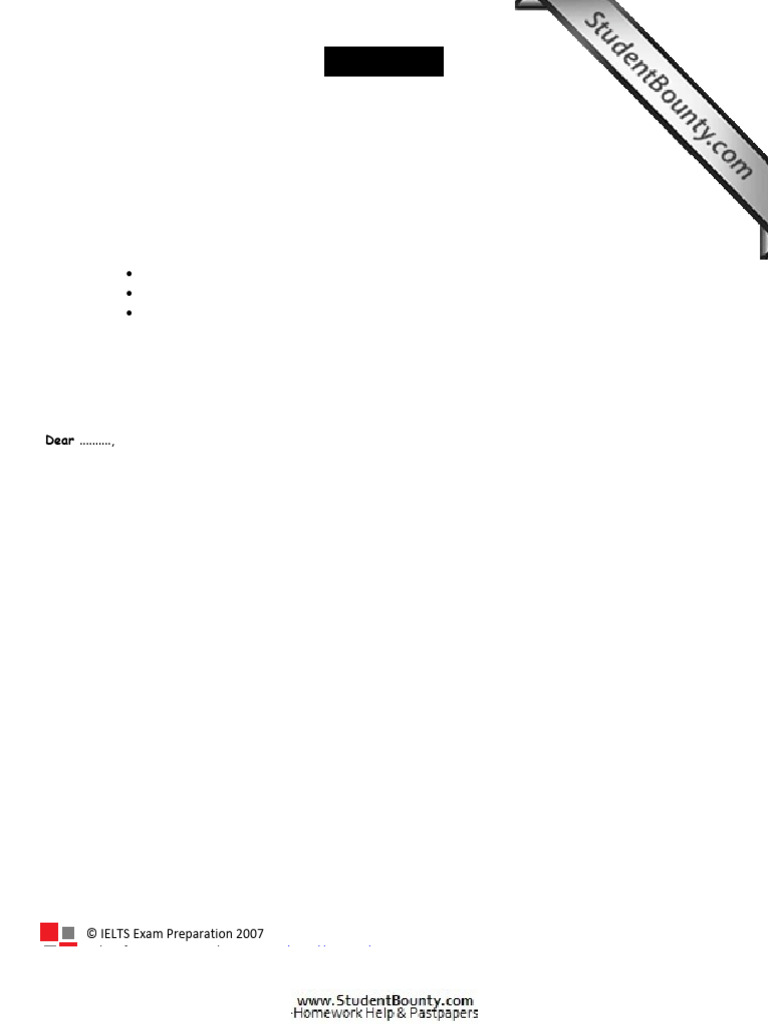 IELTS Sample Writing General Task 1 1 | PDF