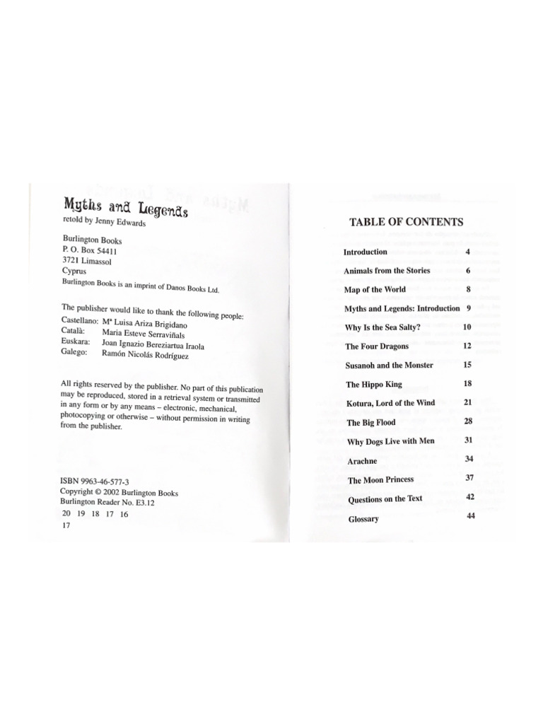 Myths and Legends (Book) | PDF