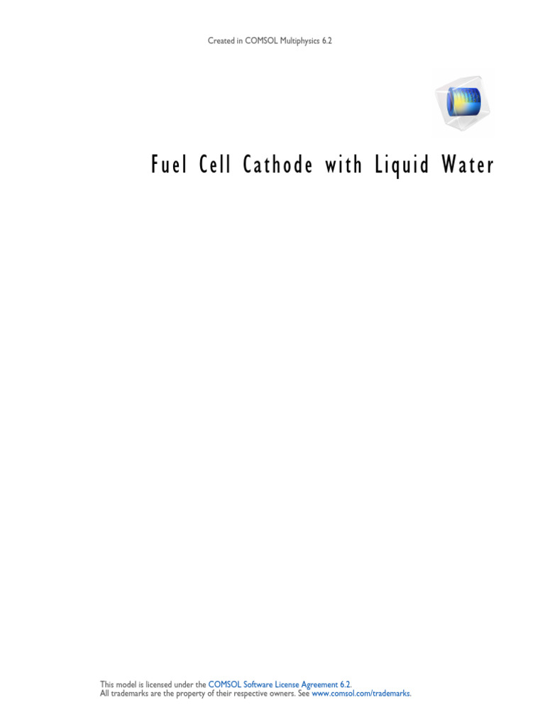 Fuel Cell Cathode Liquid Water Model | PDF | Phase (Matter) | Humidity