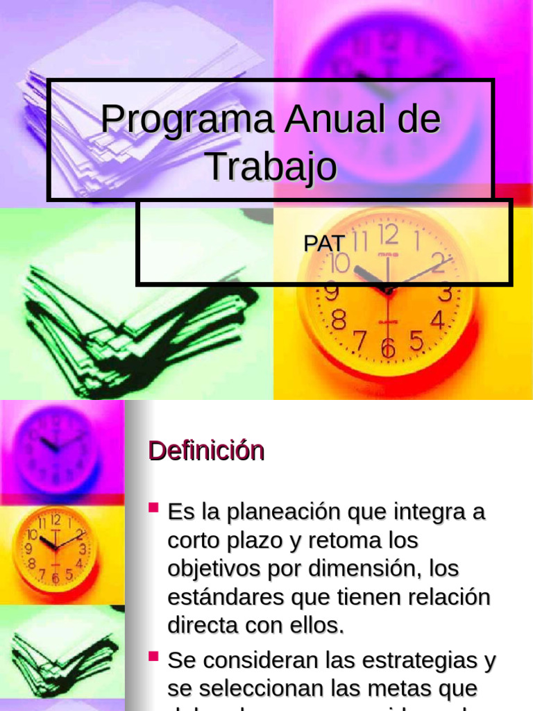 Programa Anual de Trabajo Educativo | PDF | Evaluación | Planificación