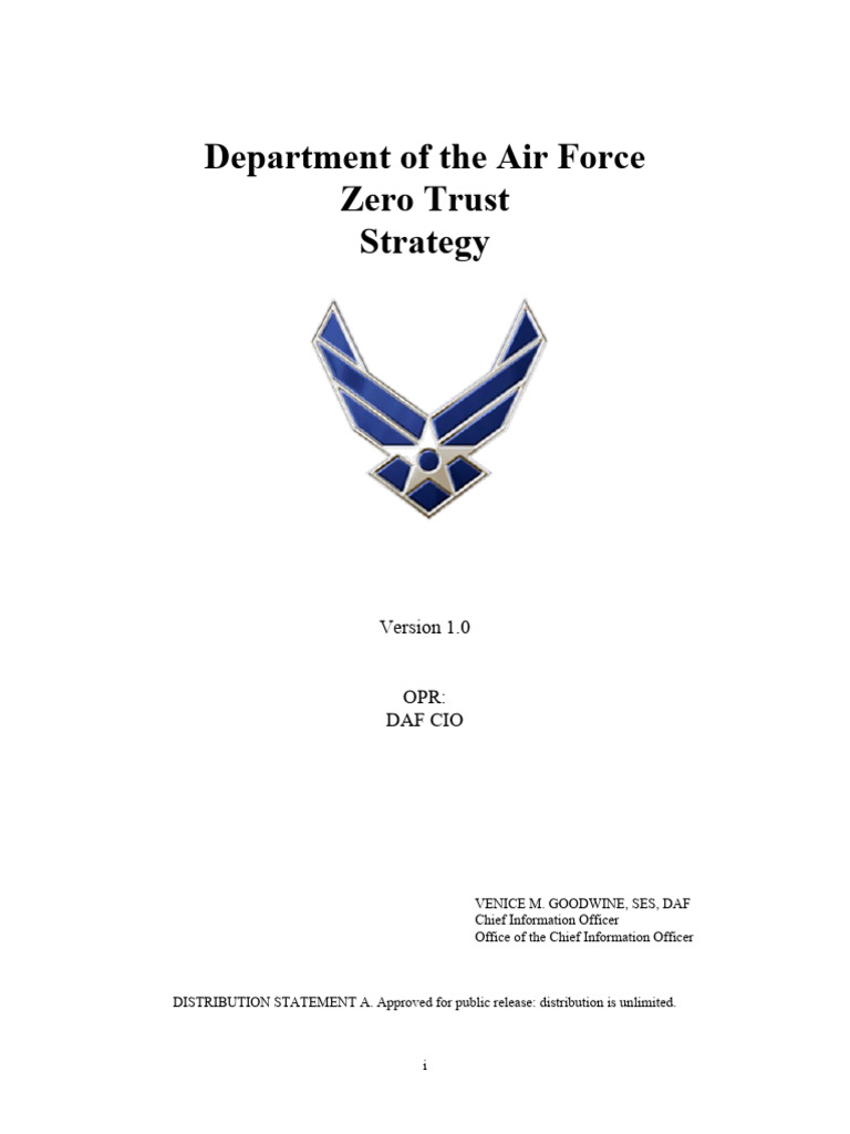 DAF Zero Trust Cybersecurity Strategy | PDF | Security | Computer Security