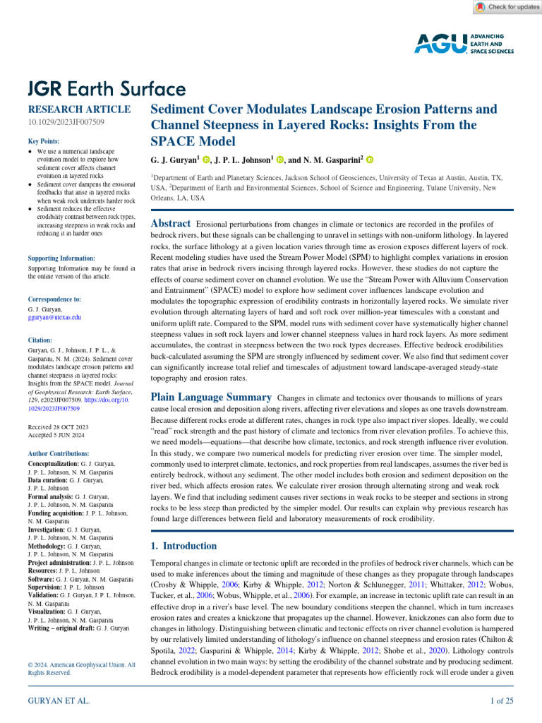 Sediment's Impact on Erosion in Layered Rocks | PDF | Erosion | Sediment
