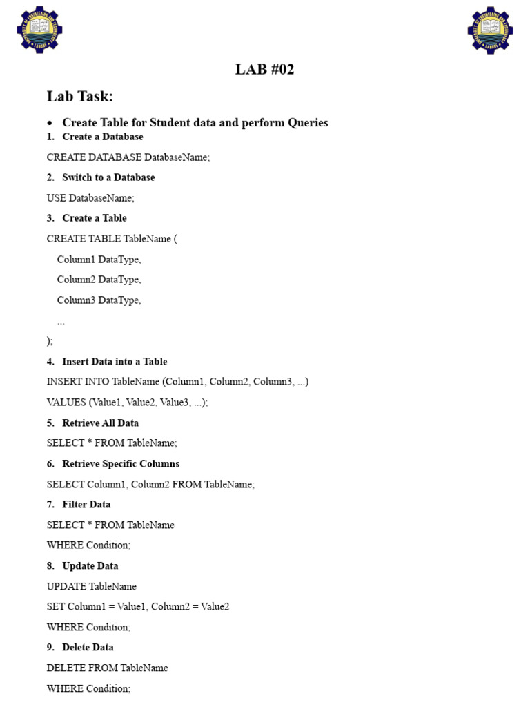 DB Lab 2 | PDF