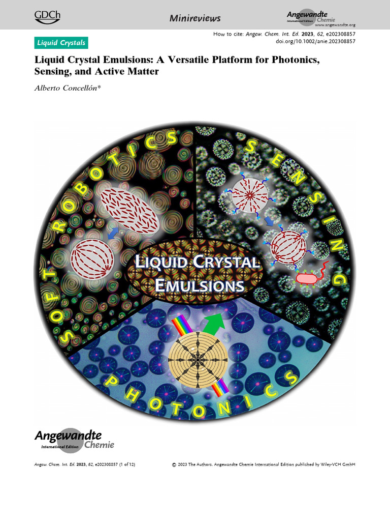 Angew Chem Int Ed - 2023 - Concellón - Liquid Crystal Emulsions A ...