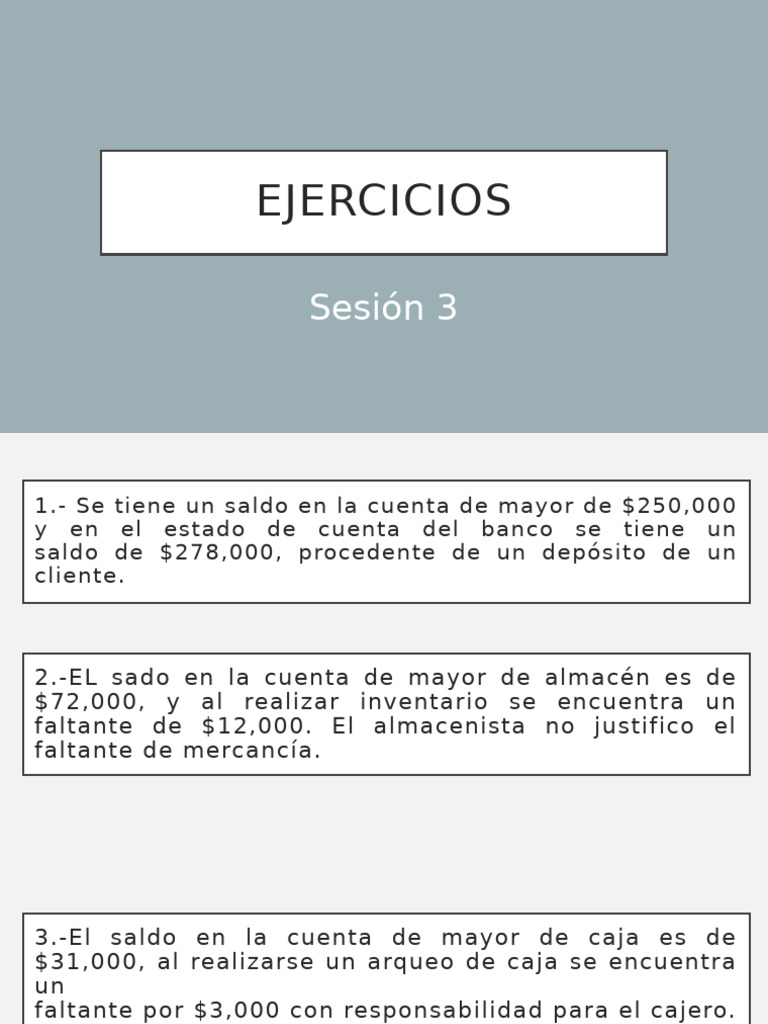 Sesión 3-Ejercicios | PDF