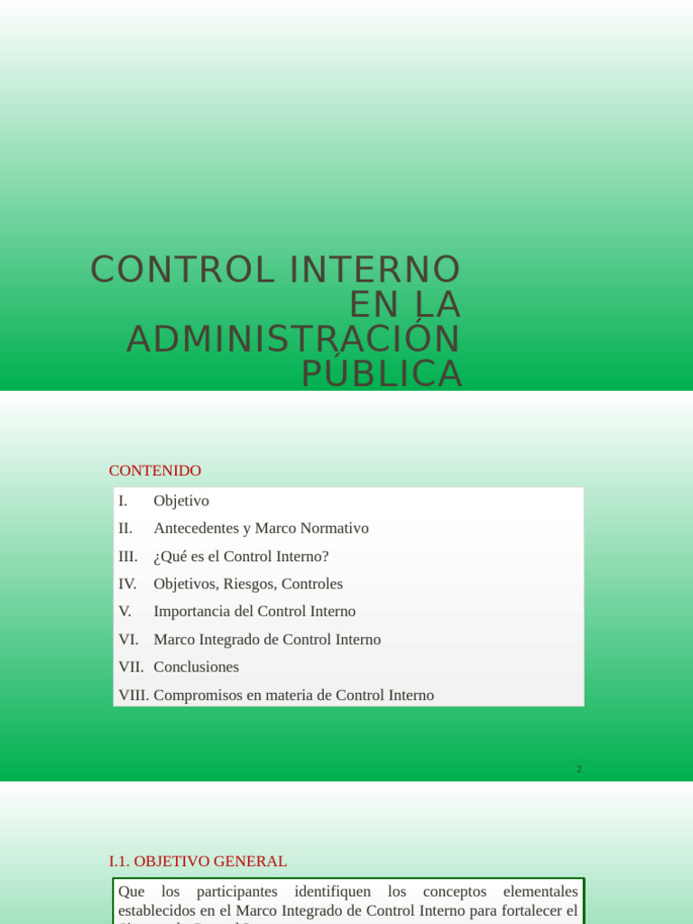 Presentación Control Interno | PDF | Corrupción política | Ingeniería de confiabilidad