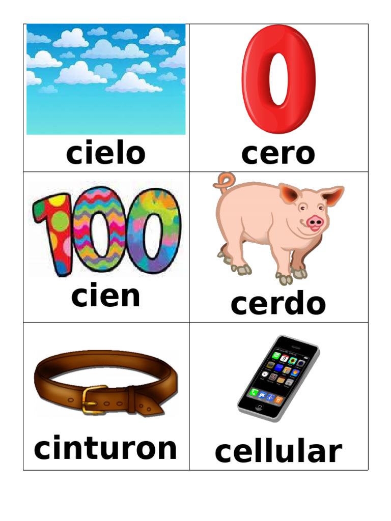 Palabras con "ci" y "ce" en español | PDF