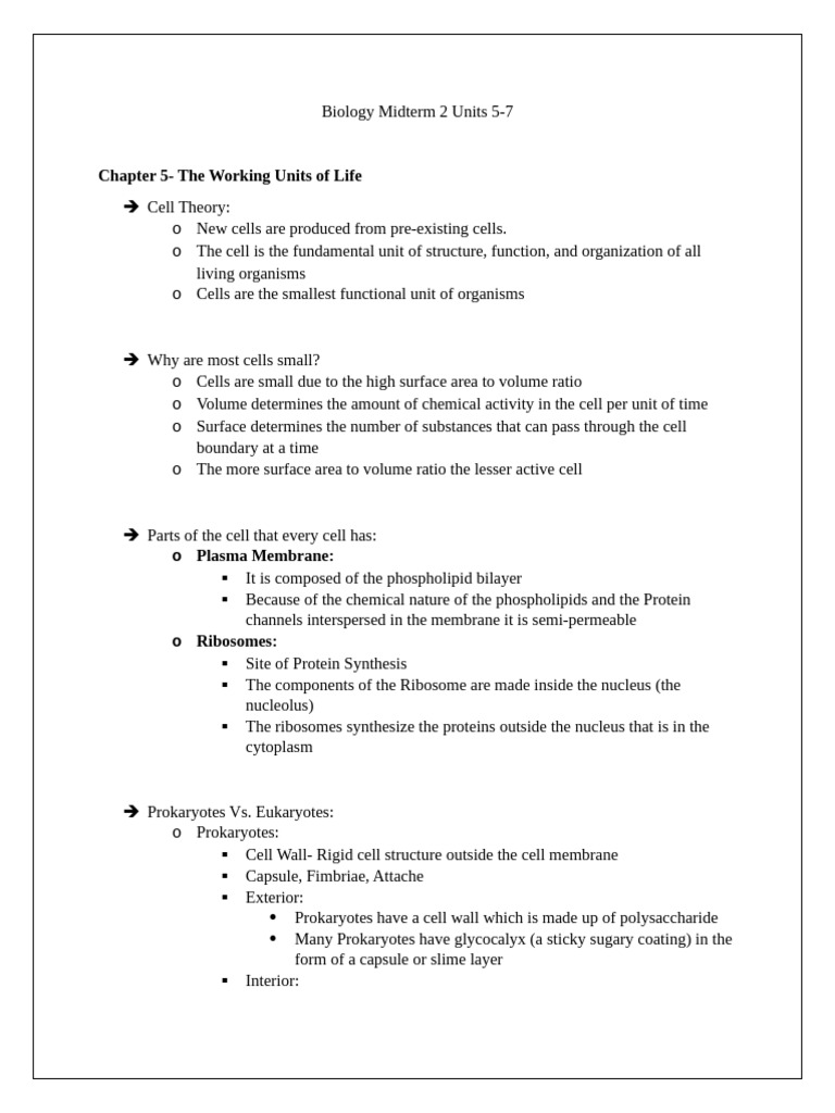 Biology Midterm 2 Units 5 | PDF | Cell Signaling | Cytoskeleton