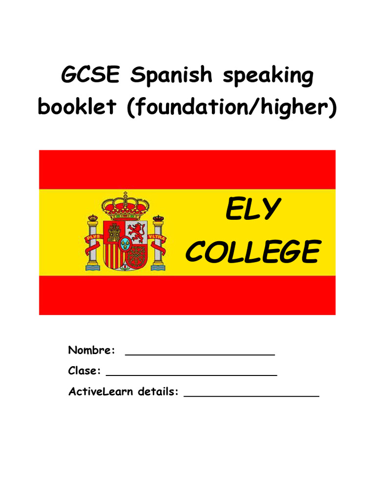 NEW GCSE - SPEAKING - Practice - Booklet | PDF