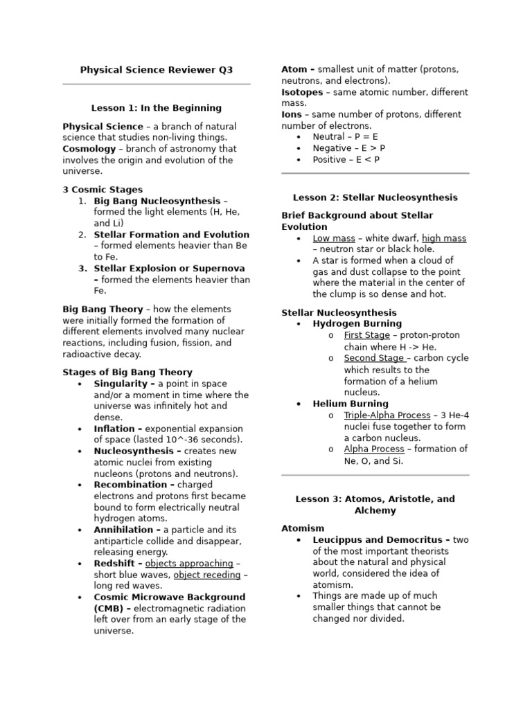 Physical Science Reviewer Q3 | PDF | Chemical Polarity | Chemical Bond