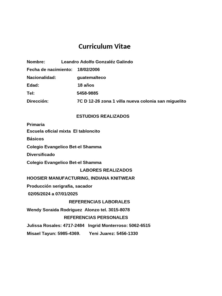 Leandro Curriculum | PDF
