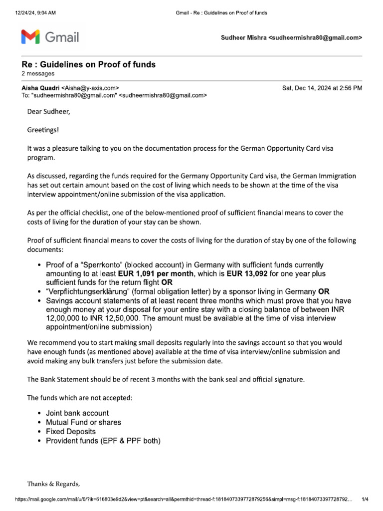 Email For Bank Statement | PDF