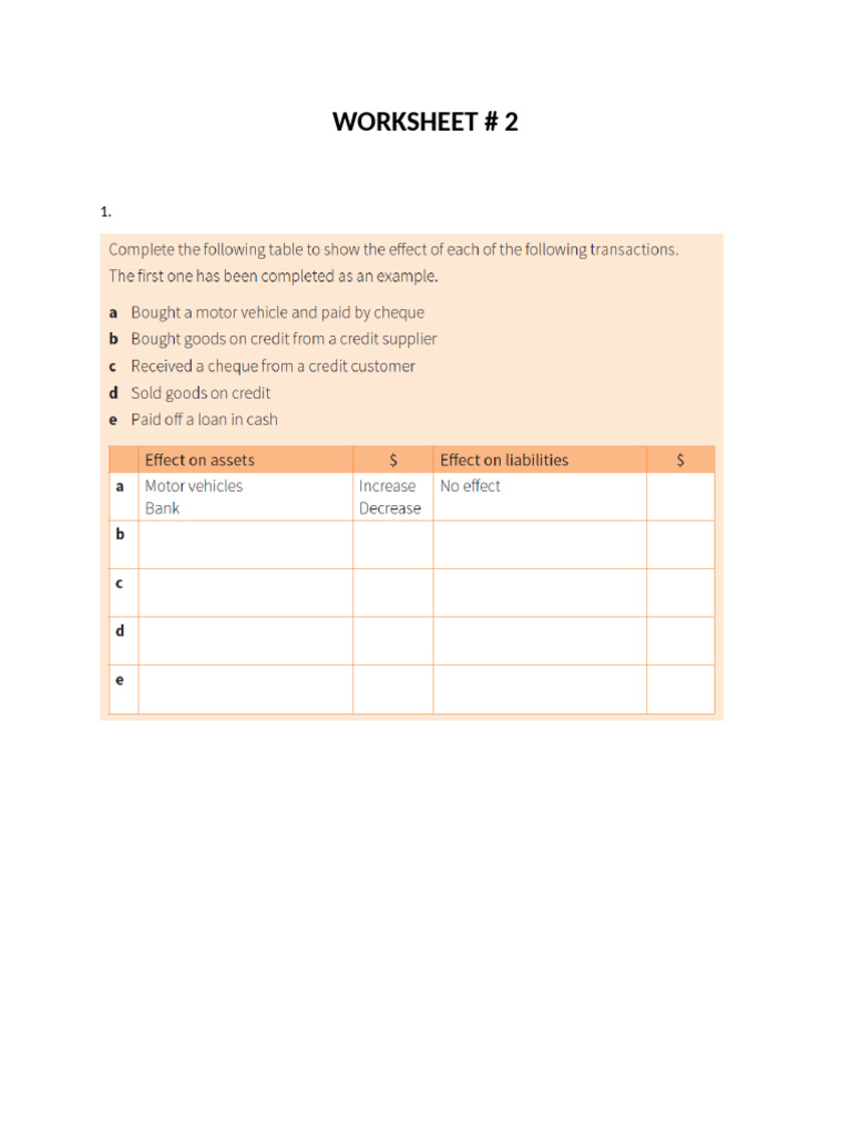 Practice Worksheet 2 | PDF